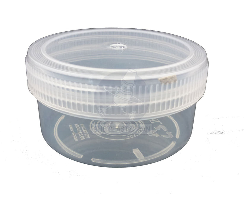 Jar and Ribbed Lid 250ML - JARC250 – The Plastic Man